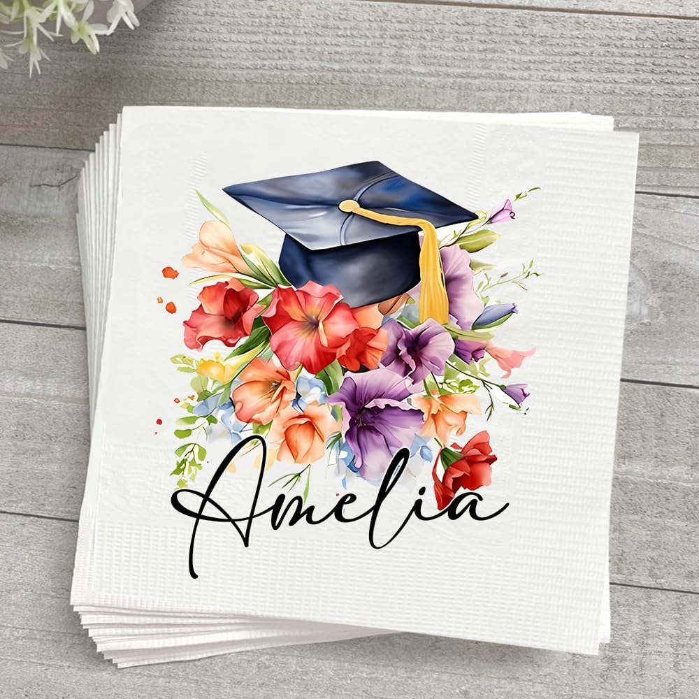 Amazon.com: Personalized Graduation Napkins, Class of 2025, Grad Party ...