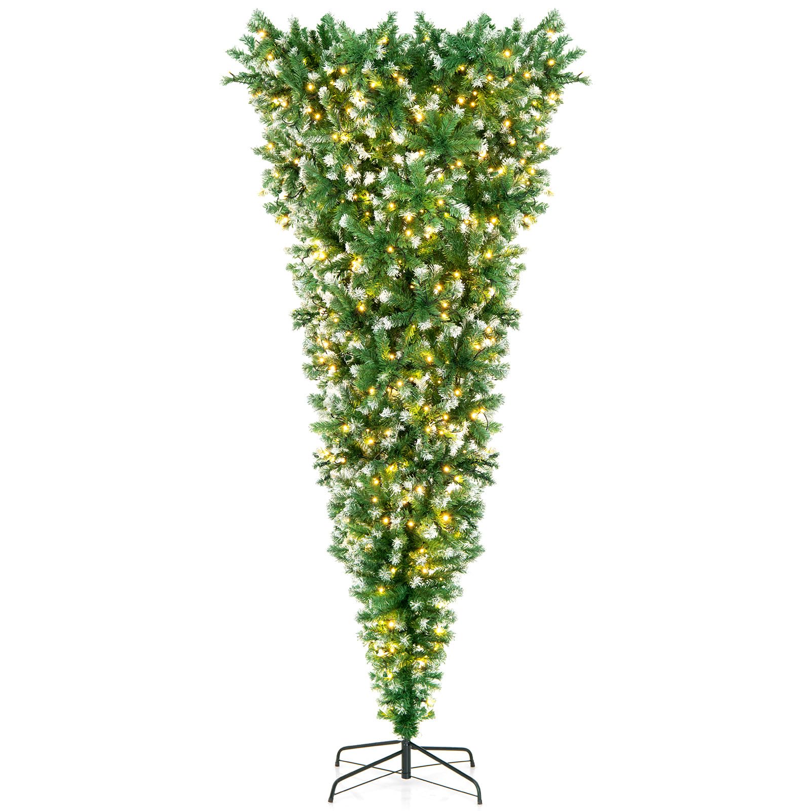 Amazon.com: Goplus 7.5ft Pre-Lit Upside Down Christmas Tree, Inverted ...