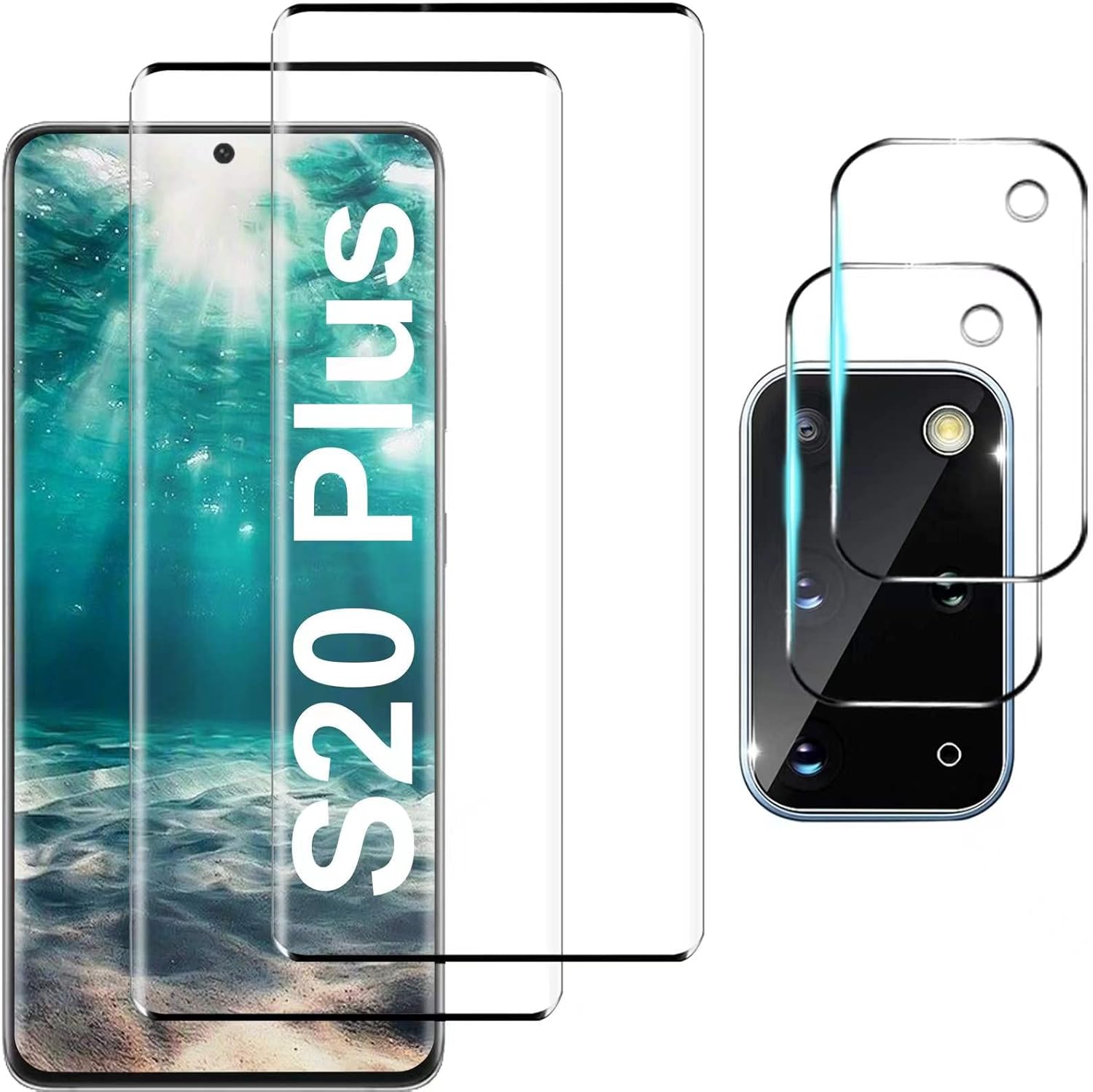 Amazon.com: [2+2 Pack] Glass Screen Protector for Samsung Galaxy S20 ...