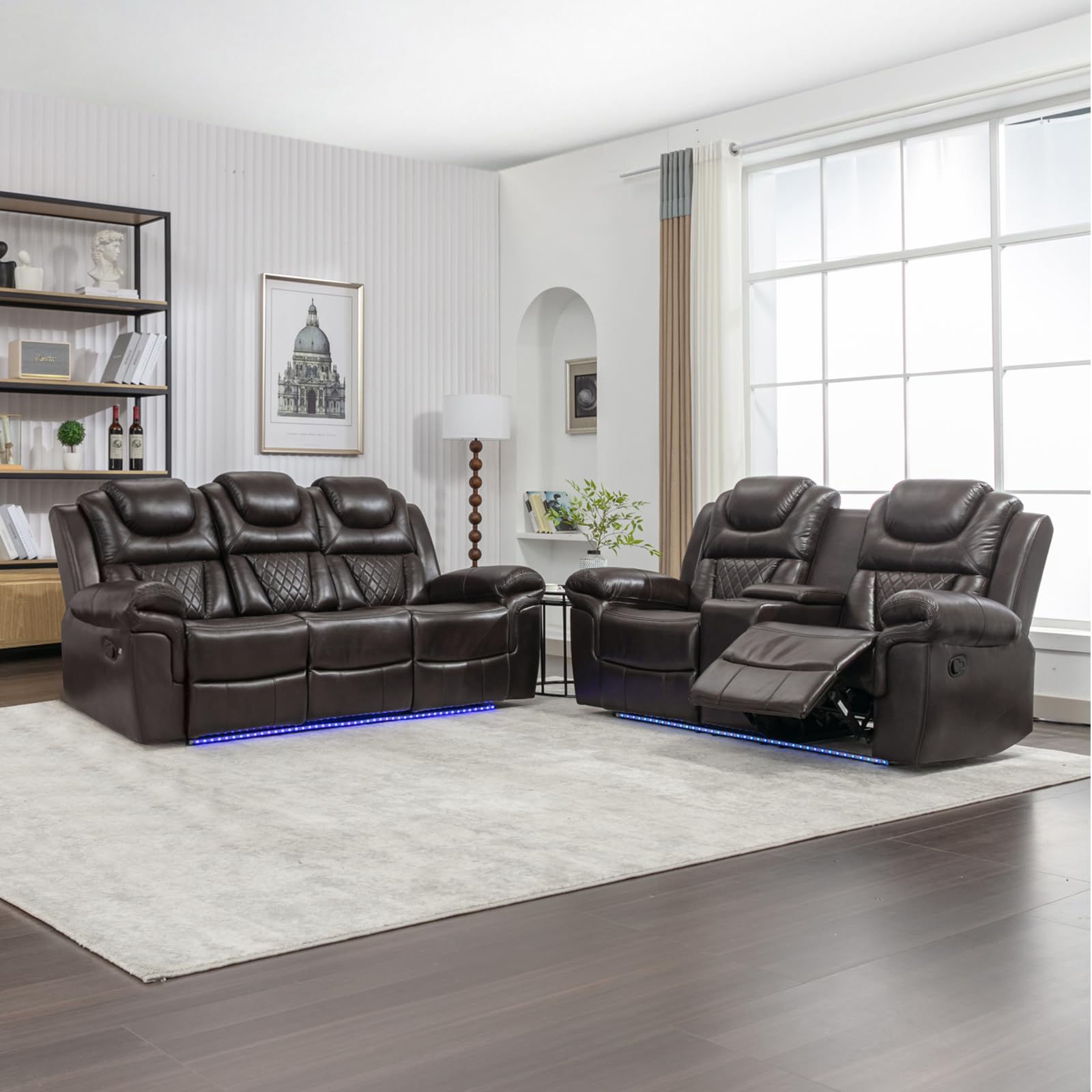 Amazon.com: 2 PCS Oversized Manual Motion Recliner Sofa Sets ...
