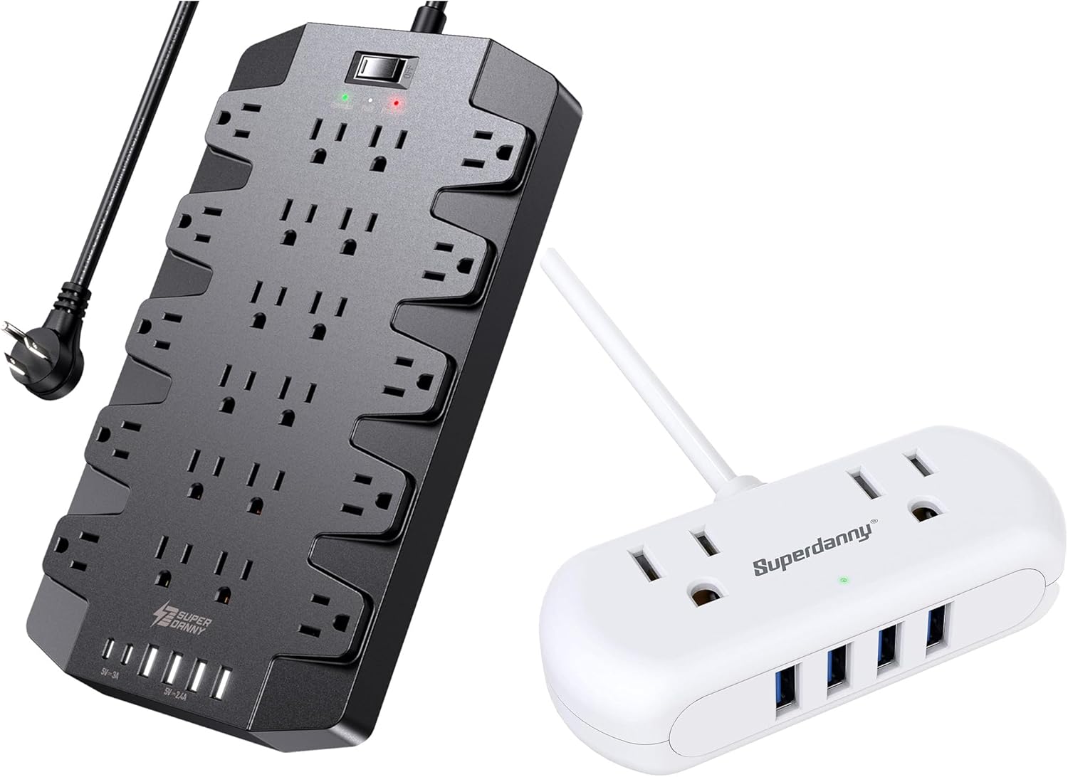 Amazon.com: Power Strip, SUPERDANNY Surge Protector with 22 Outlets, 2 ...