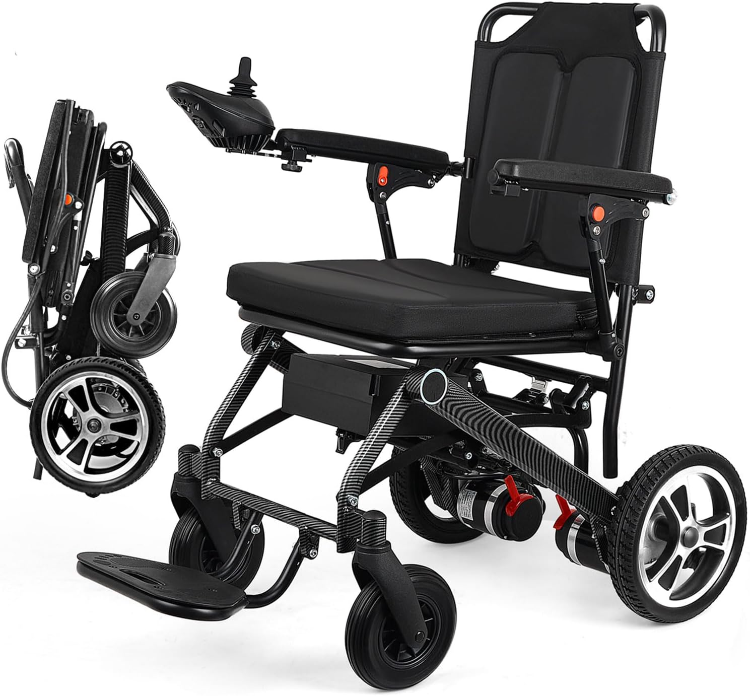 Amazon.com: WISGING Folding Electric Wheelchair - Super Ultra ...