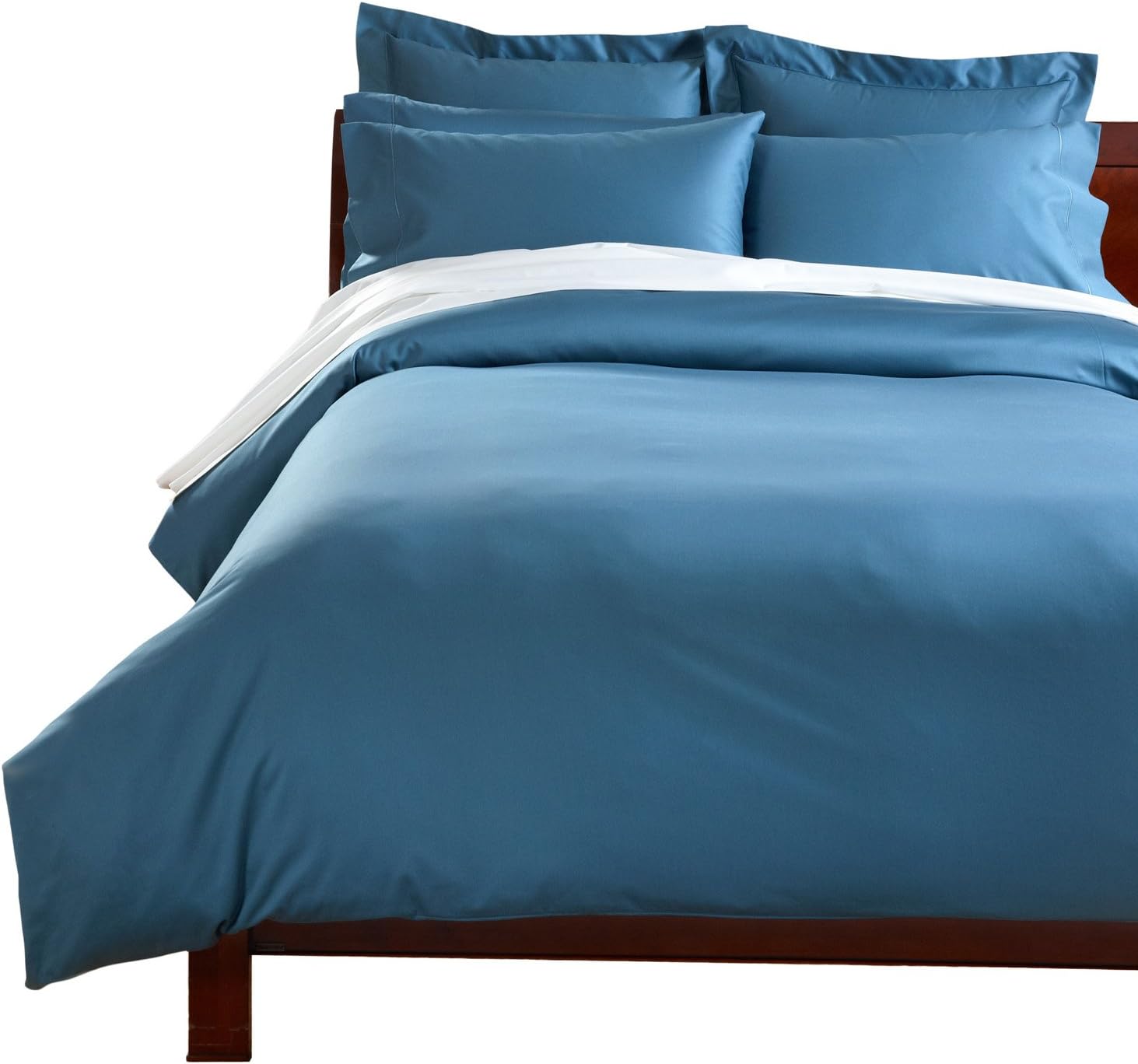 Amazon.com: Cuddledown 400 Thread Count Comforter Cover, Queen ...