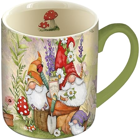 Amazon.com | LANG Garden Gnomes Coffee Mug (2122102): Coffee Cups & Mugs