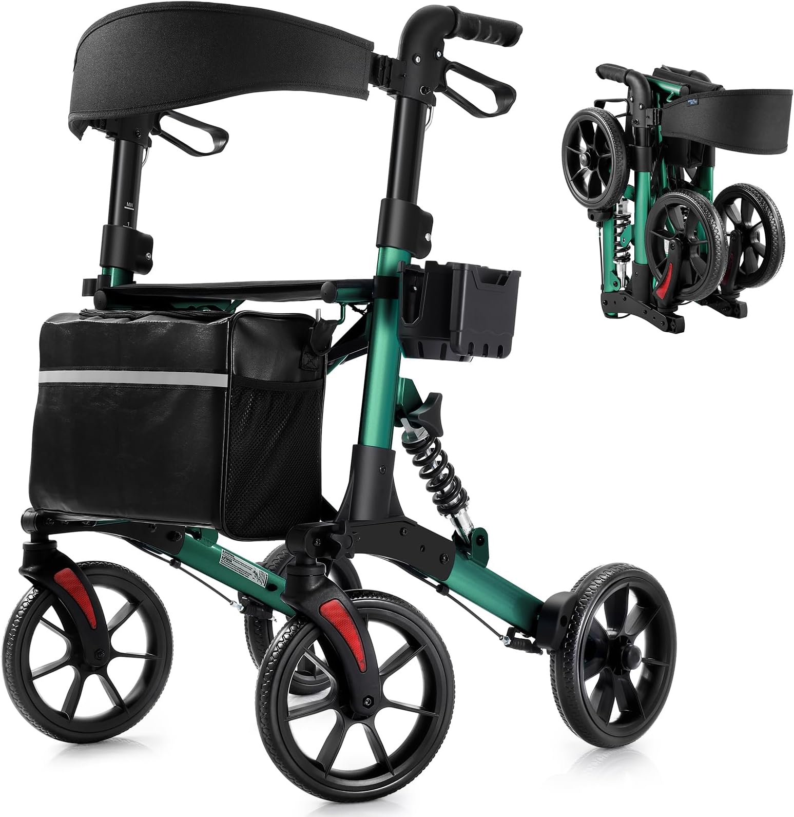 Amazon.com: WALK MATE Rollator Walker for Seniors with Shock Absorber ...