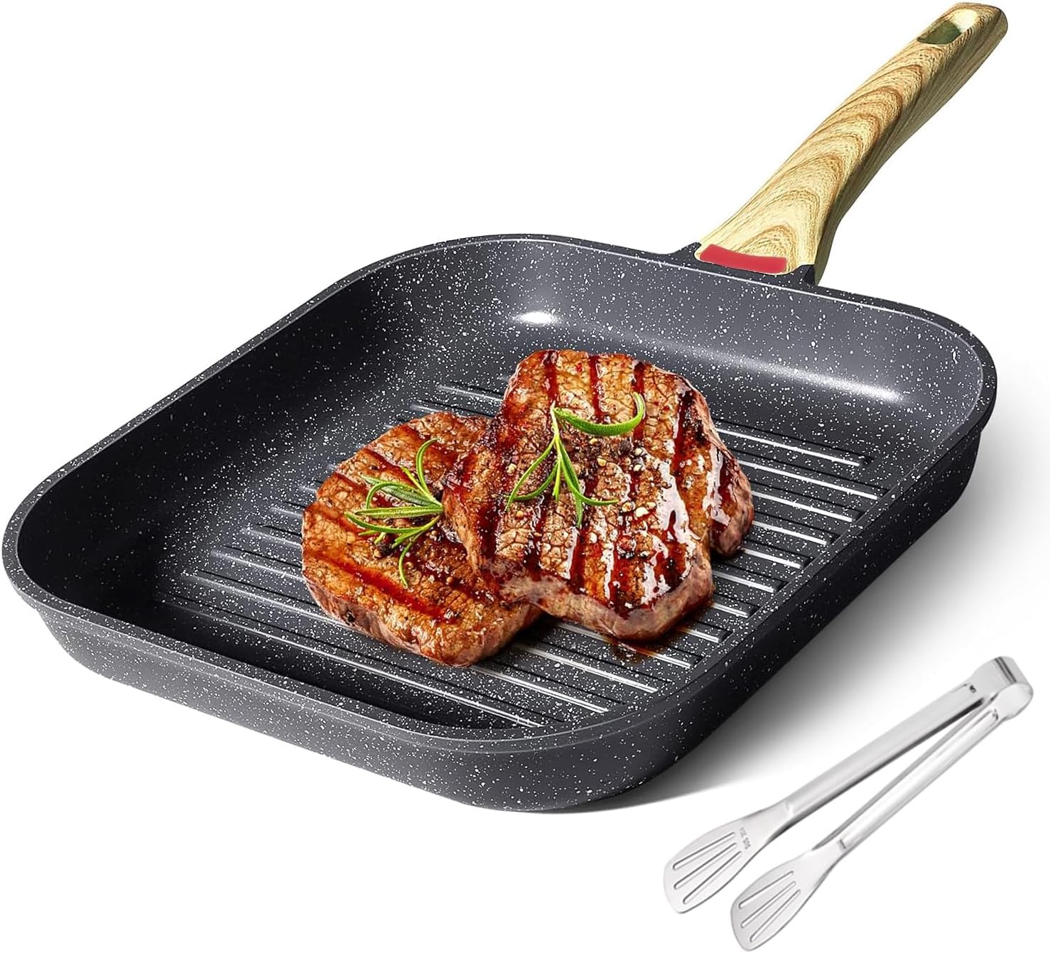 Amazon.com: SLONUVLND Nonstick Griddle Pan for Stove Tops,11In Grill ...