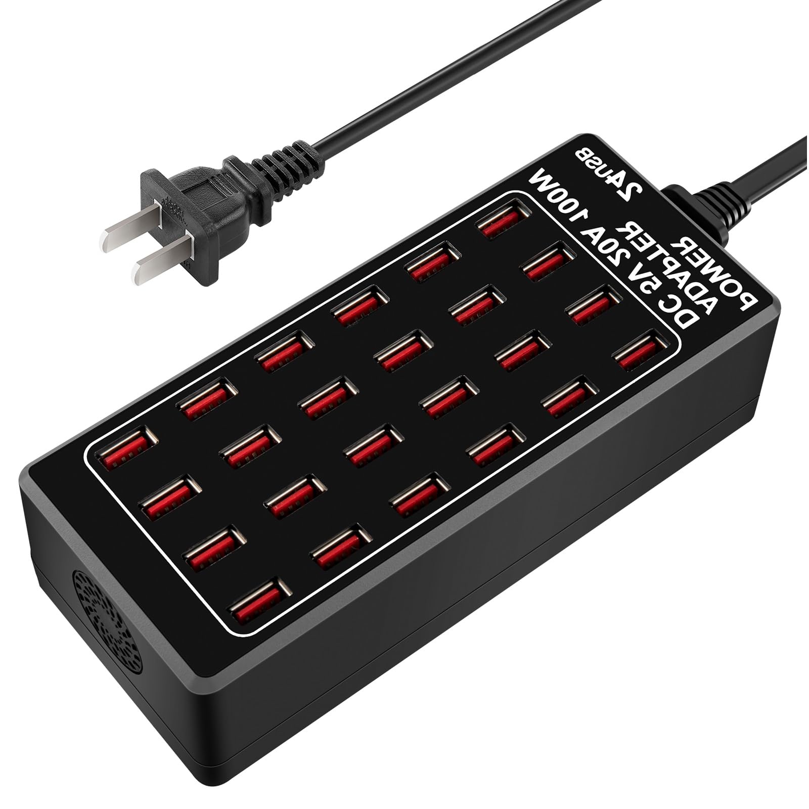 Amazon.com: 24-Port 100 watt (20 A) USB Charging Station, Travel ...