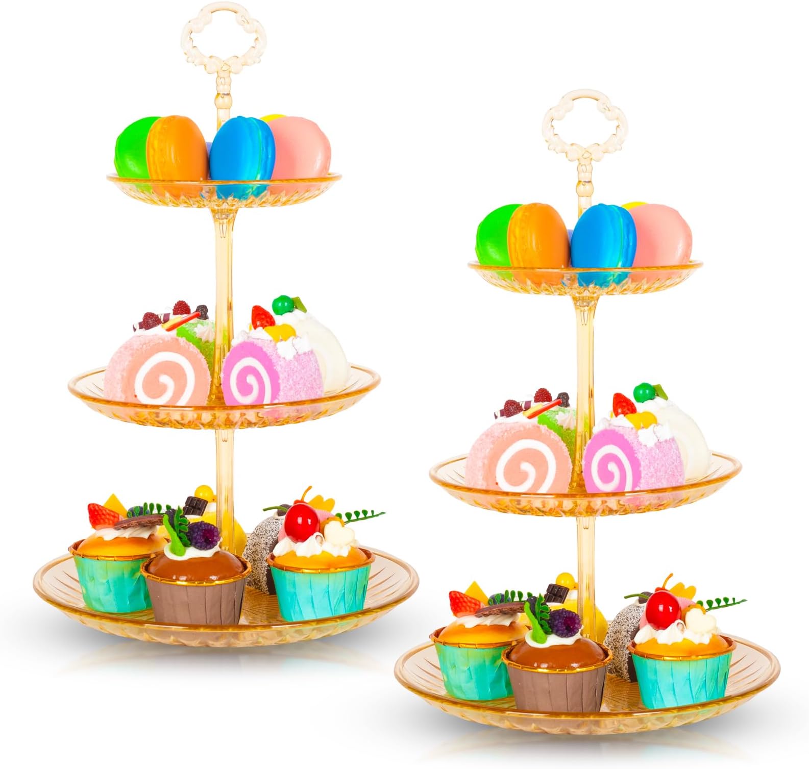 Amazon.com: Cupcake Stand Rose Theme Birthday Party Decorations for ...