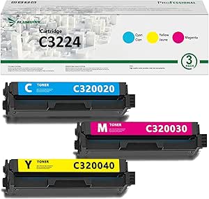 Amazon.com: C320020 C320030 C320040 Cyan, Yellow, Magenta Toner ...