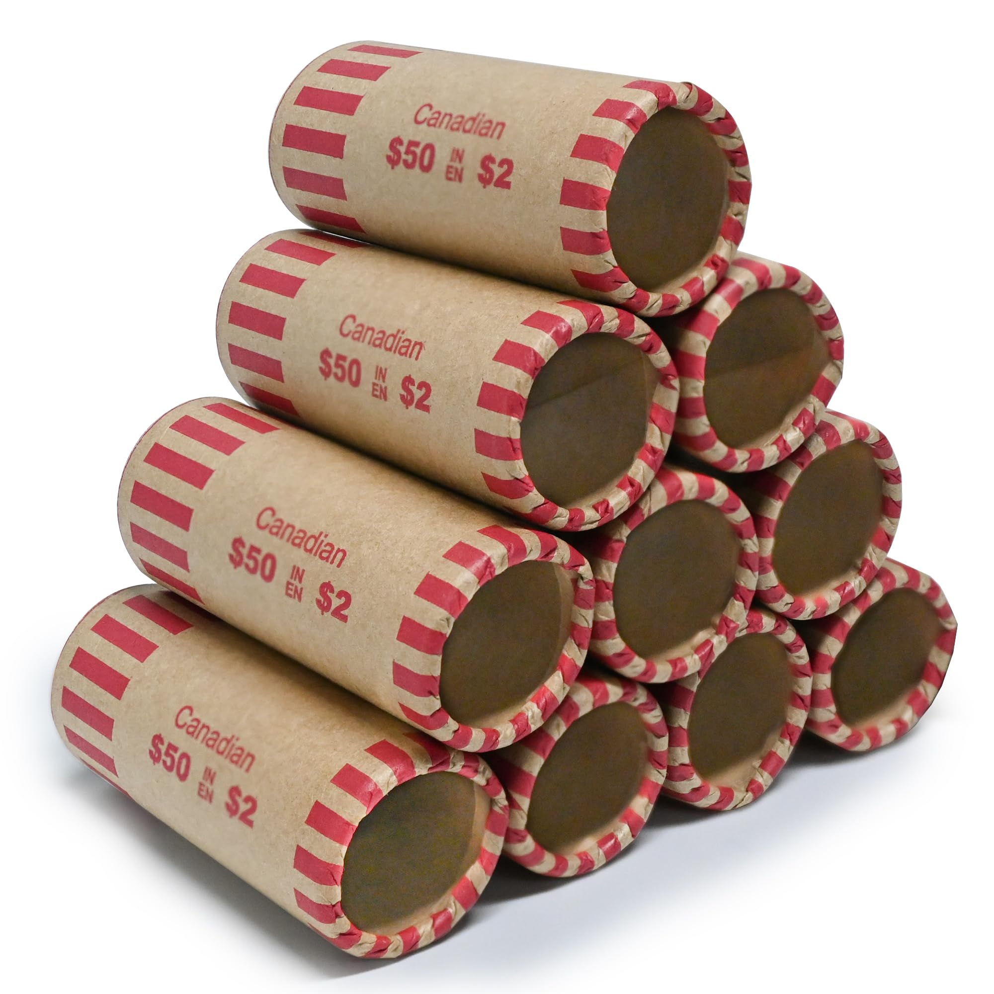 L LIKED 49 Pcs Preformed Toonie Coin Wrappers for Canadian Coins, 2 ...