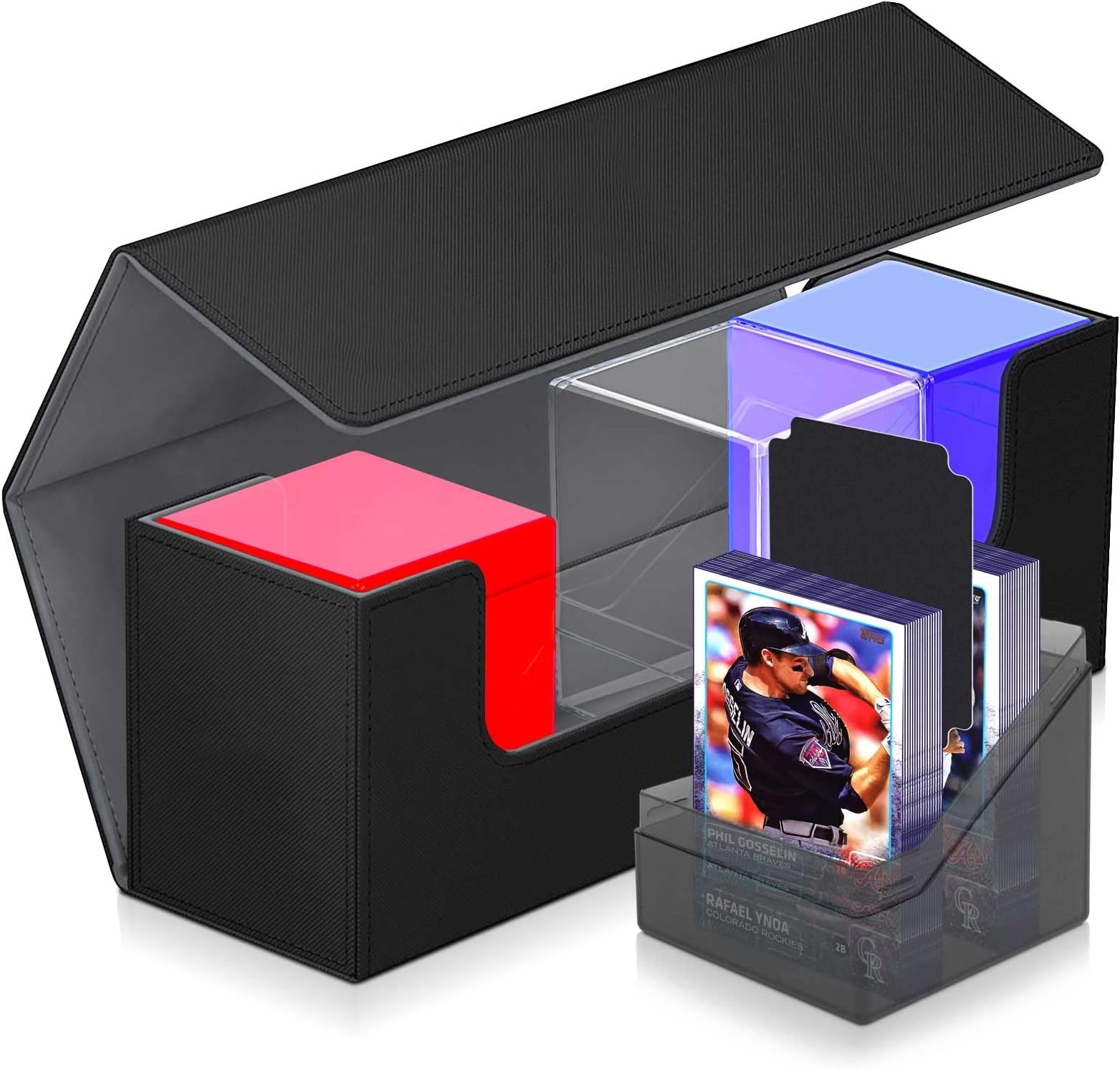 Amazon.com: Homthy 600 Card Deck Case for Trading Cards, Leather ...