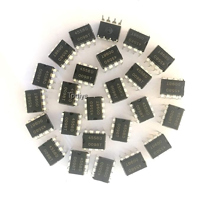 Buy Todiys New 25Pcs for JRC4558D LM4558 RC4558 20V 500mW DIP-8 Dual OP ...