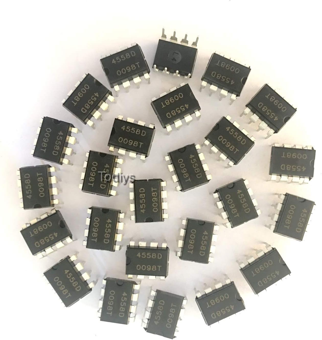 Todiys 4558D LM4558 RC4558 20V 500mW DIP-8 Dual OP AMP amplificador ...