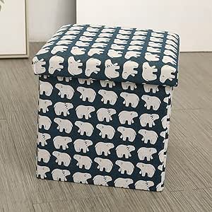 Amazon.co.jp: THLD XFD04 Sitting Storage Box, Storage Stool, Square ...