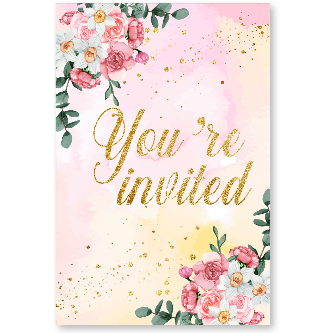 Sweet 16 Invitation Gold Border