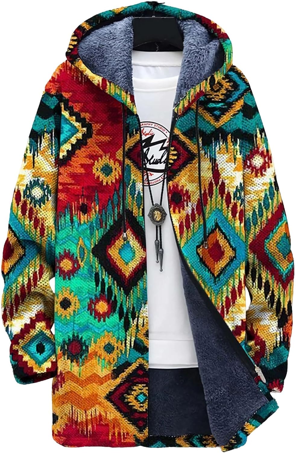 Amazon.com: YXHZYHY Winter Men's Aztec Medium Length Jackets, Western ...
