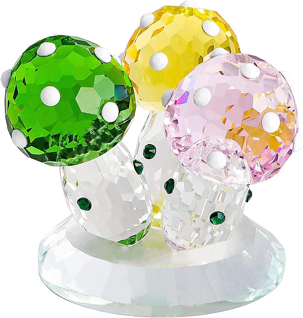 Amazon.com: NaneTidy Colorful Crystal Mushroom Ornament Figurines Decor ...