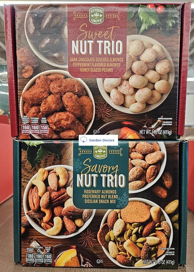 Amazon.com: Southern Grove Sweet Nut Trio & Savory Nut Trio 14.5oz 411g ...