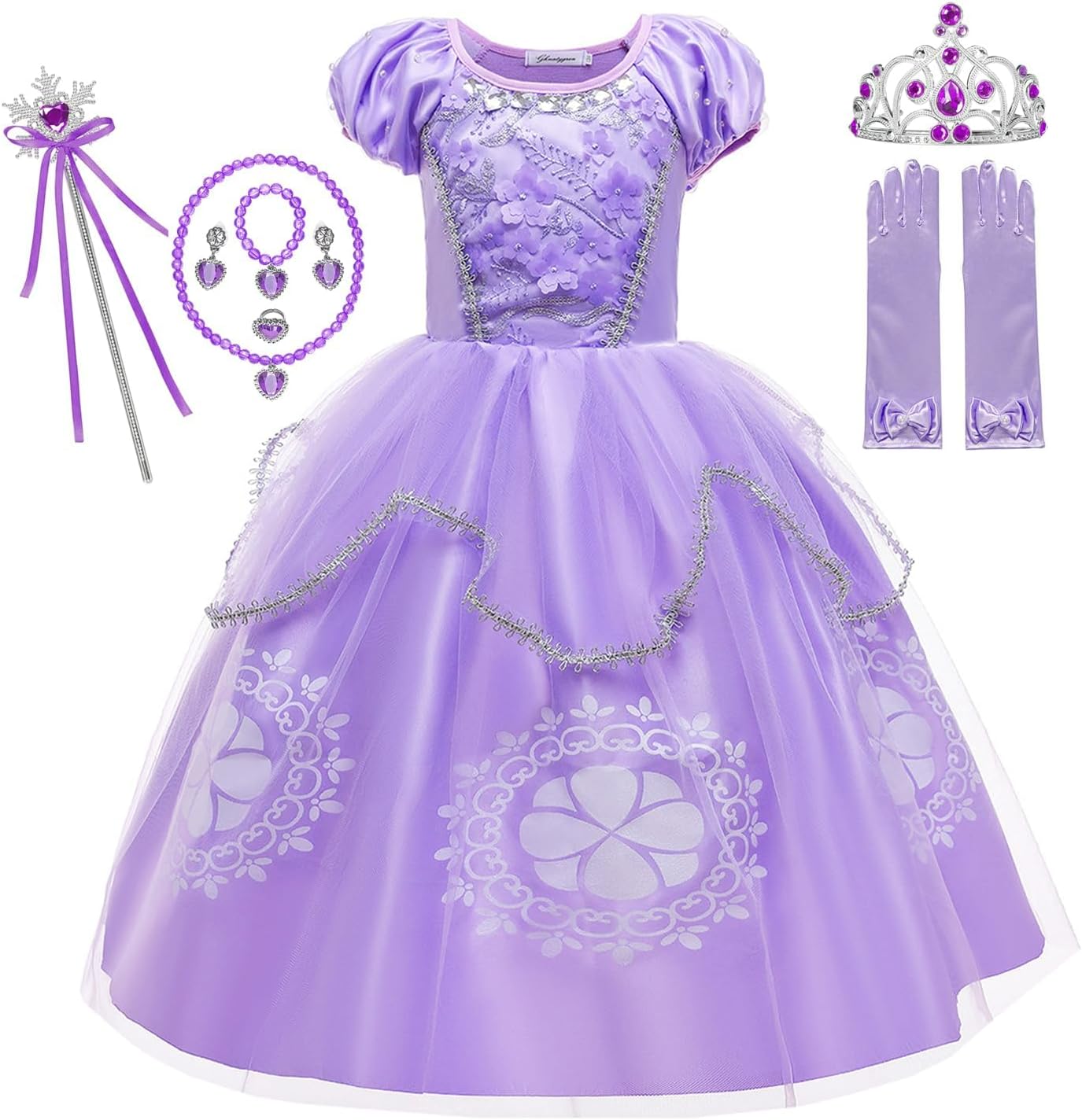 Girls Princess Dress Up Birthday Party Luxury Cosplay Costume Outfit ...