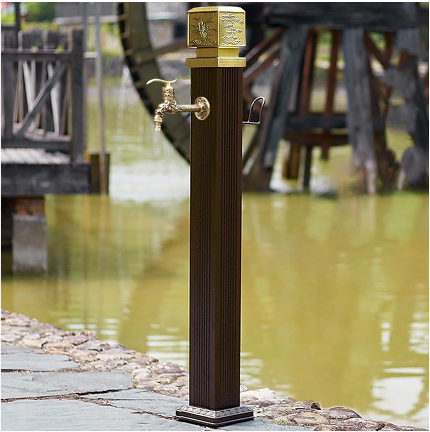 Amazon.com: Freestanding Garden Water Column with Faucet, Freeze Proof ...