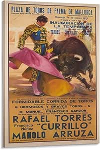 Amazon.com: Vintage Travel Poster Bullfight Posters (22) Canvas Wall ...