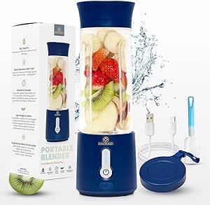 Amazon.com: Portable Blender - 18 Oz USB Rechargeable Personal Size ...