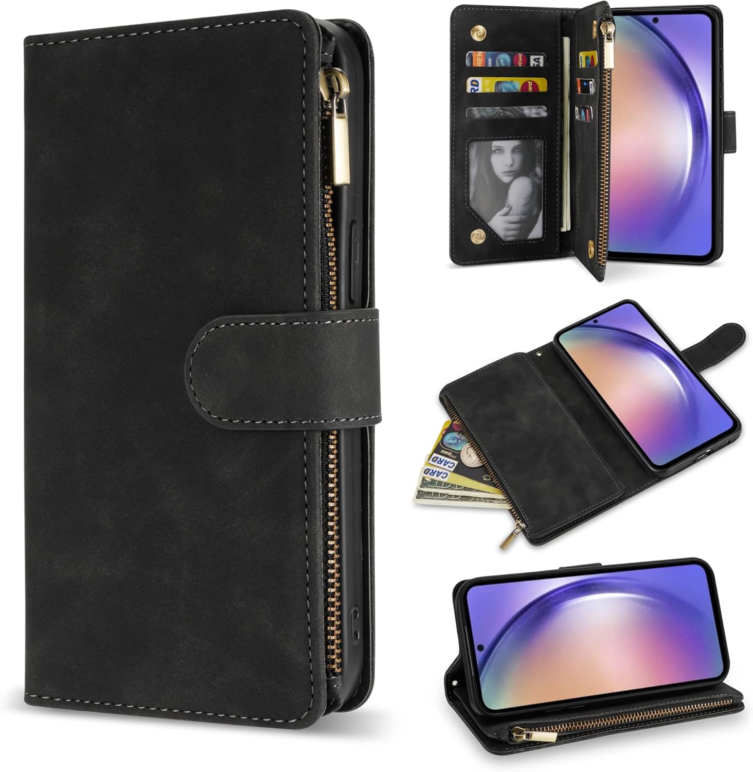 Amazon.com: ZZXX for Samsung Galaxy A54 5G Wallet Case with RFID ...