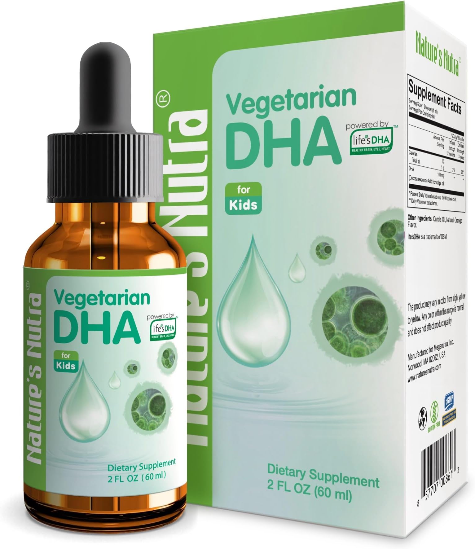 Amazon.com: Nature's Nutra Vegetarian DHA, Premium Liquid DHA for Baby ...