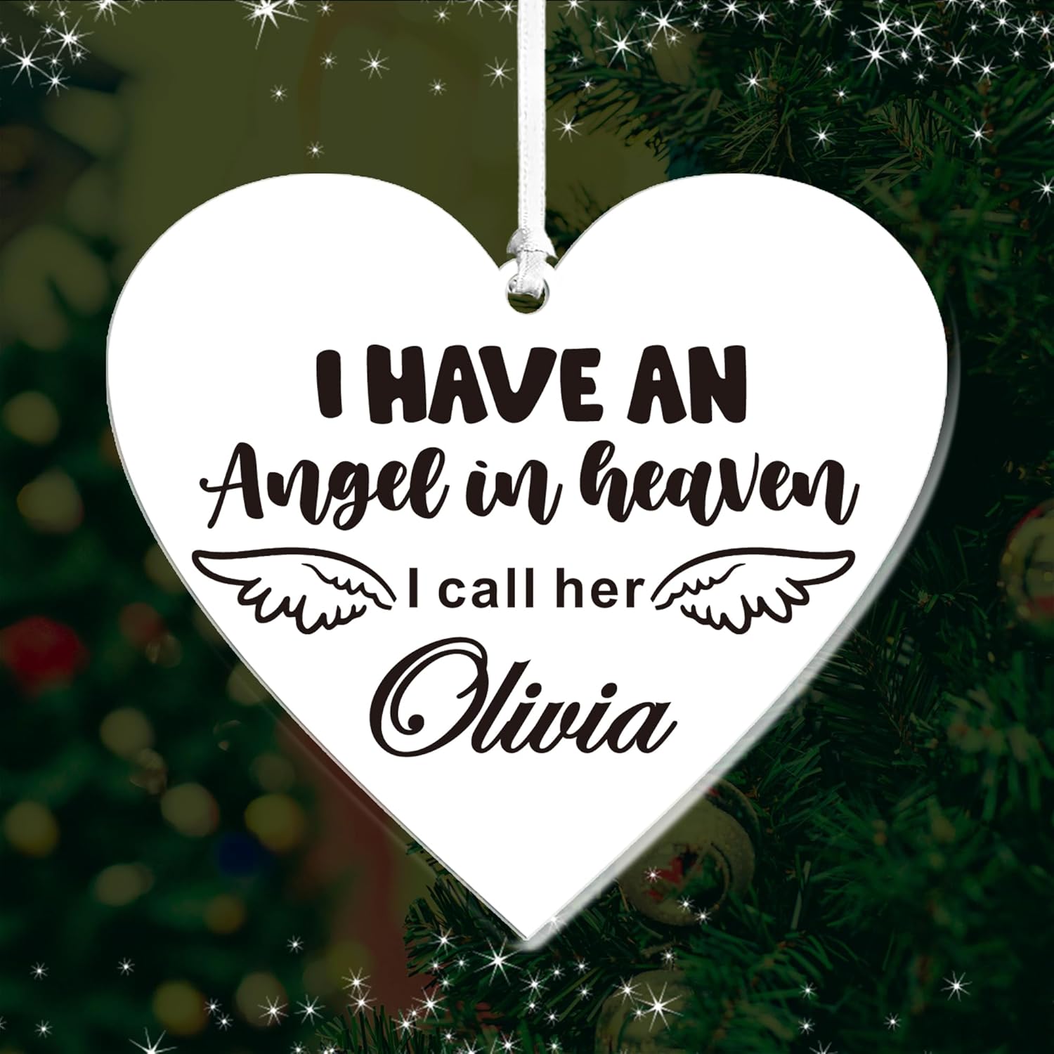 Personalised Memorial Christmas Tree Decorations Remembrance Christmas ...