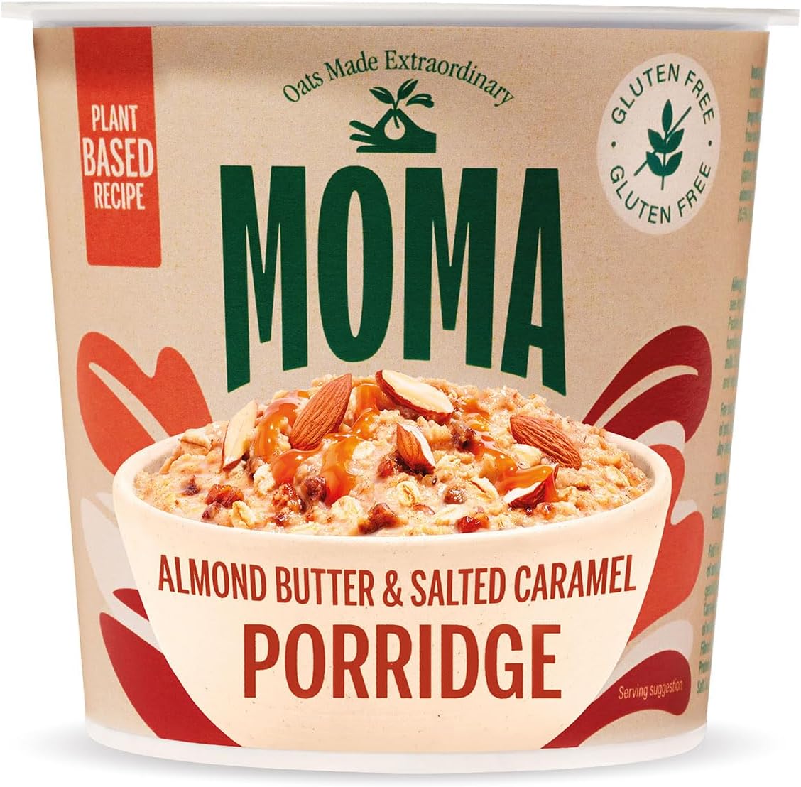 MOMA Instant Porridge Pots ALMOND BUTTER & SALTED CARAMEL - 55g Pot ...