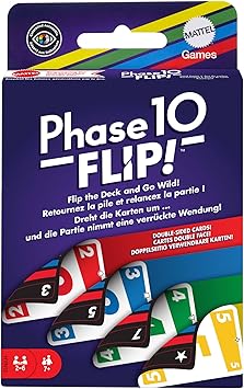 Amazon.com: Mattel Games Phase 10 Flip Card Game, Family Card Game with ...