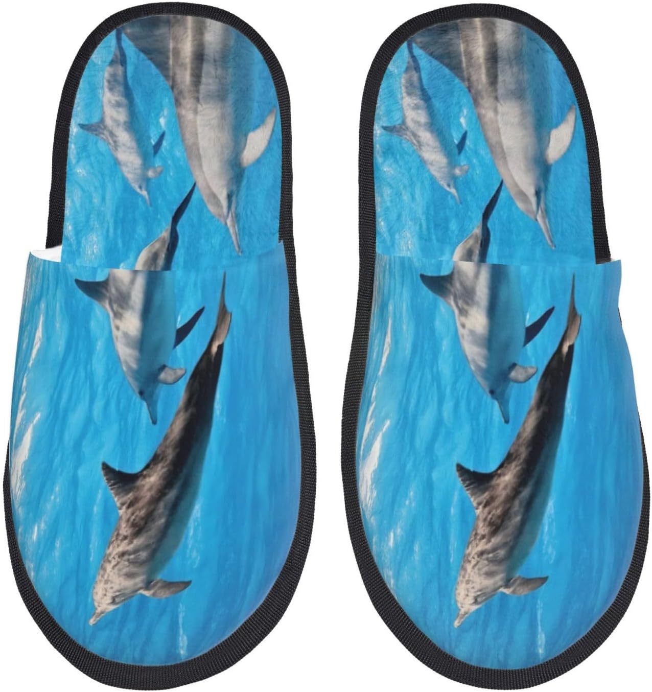 Womens Slipper, Dolphin Ocean Life House Slippers Washable Ladies ...