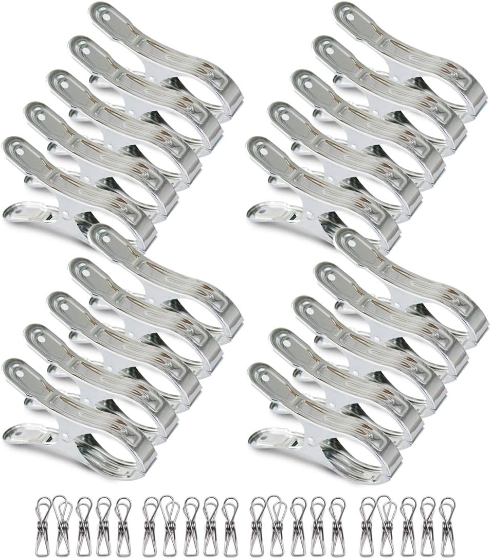 8 Pièces Grosse Pince à Linge, 12 cm INOX Pince Serviette Plage Epingle ...