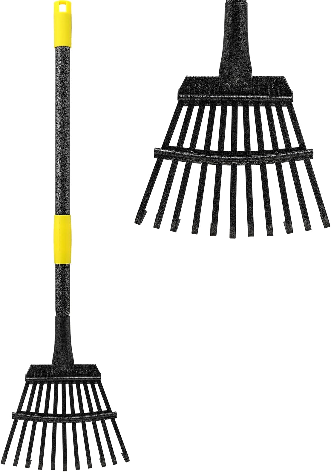 Amazon.com : Garden Leaf Rake for Lawns Heavy Duty, Adjustable Shrub ...