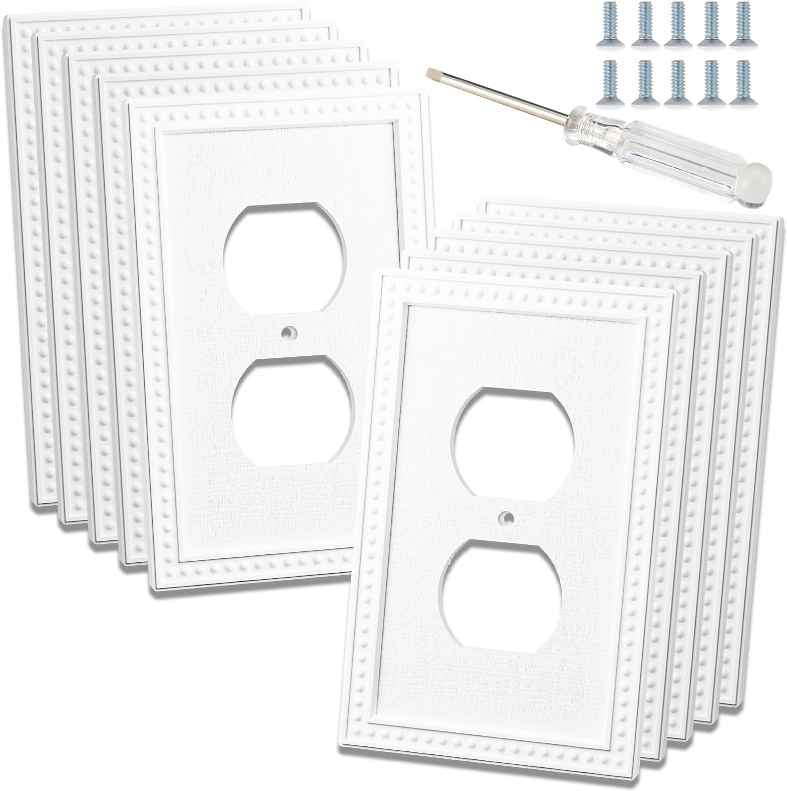 Outlet Cover Light Switch Cover - 10 Pack Outlet Covers Wall Plate, 1 ...