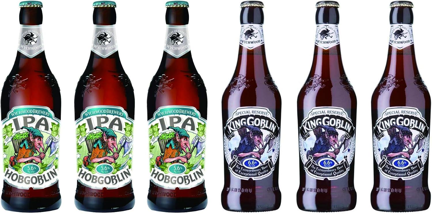 Amazon.co.jp: ウィッチウッド ホブゴブリンIPA 5.6% & キングゴブリン 各3本セット(6本入り) Wychwood ...