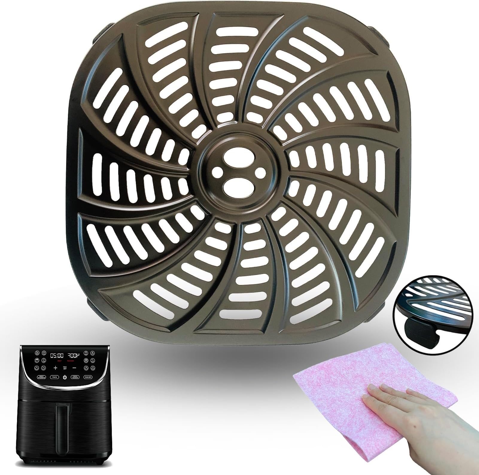 Amazon.com: GSZN 8QT Square Air Fryer Grill Plate for Gourmia GAF826 ...