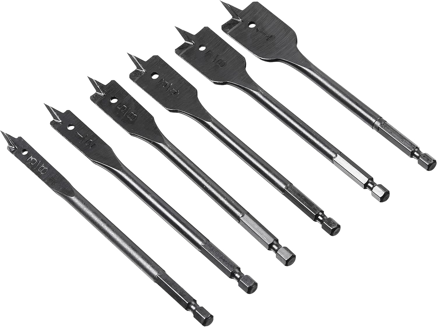 Amazon Brand - Denali, 6 Piece Spade Bit Set, 10 mm to 25 mm : Amazon ...
