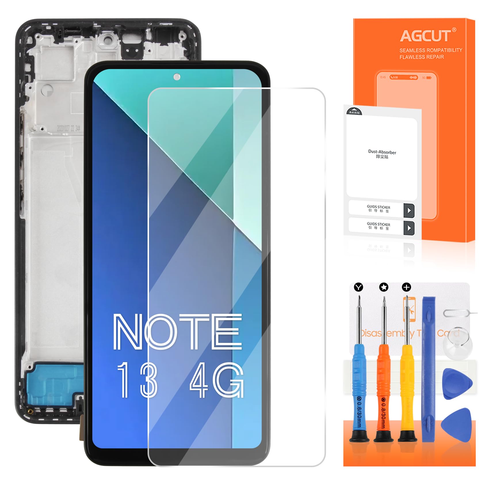 Amazon.com: AMOLED para Xiaomi Redmi Note 13 4G Reemplazo de pantalla ...