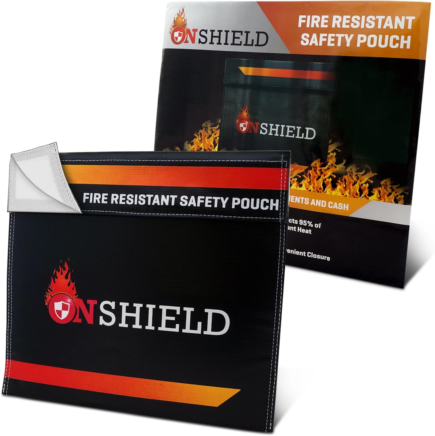 Fire Resistant Document Bag by OnShield 12'' x 11'' | Heavy Duty and ...