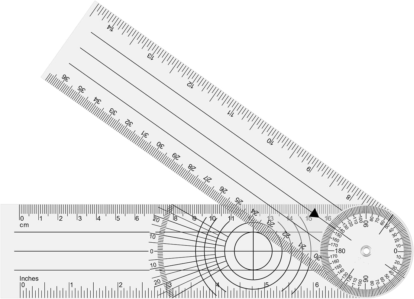 Catelves Protractor Goniometer Physiotherapy PVC Medical Protractor 360 ...