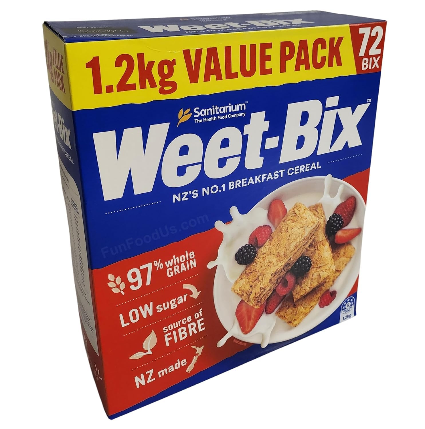 Amazon.com: Sanitarium Weet-Bix Breakfast Cereal (1.2kg VALUE PACK - 72 ...