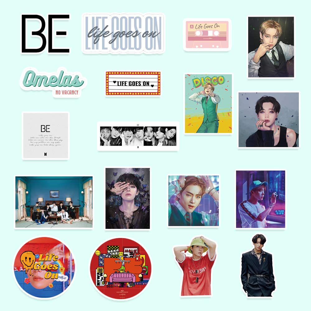 Buy Kpop BTS Stickers 76Pcs BTS BE Sticker Pack BTS Cartoon Sticker ...