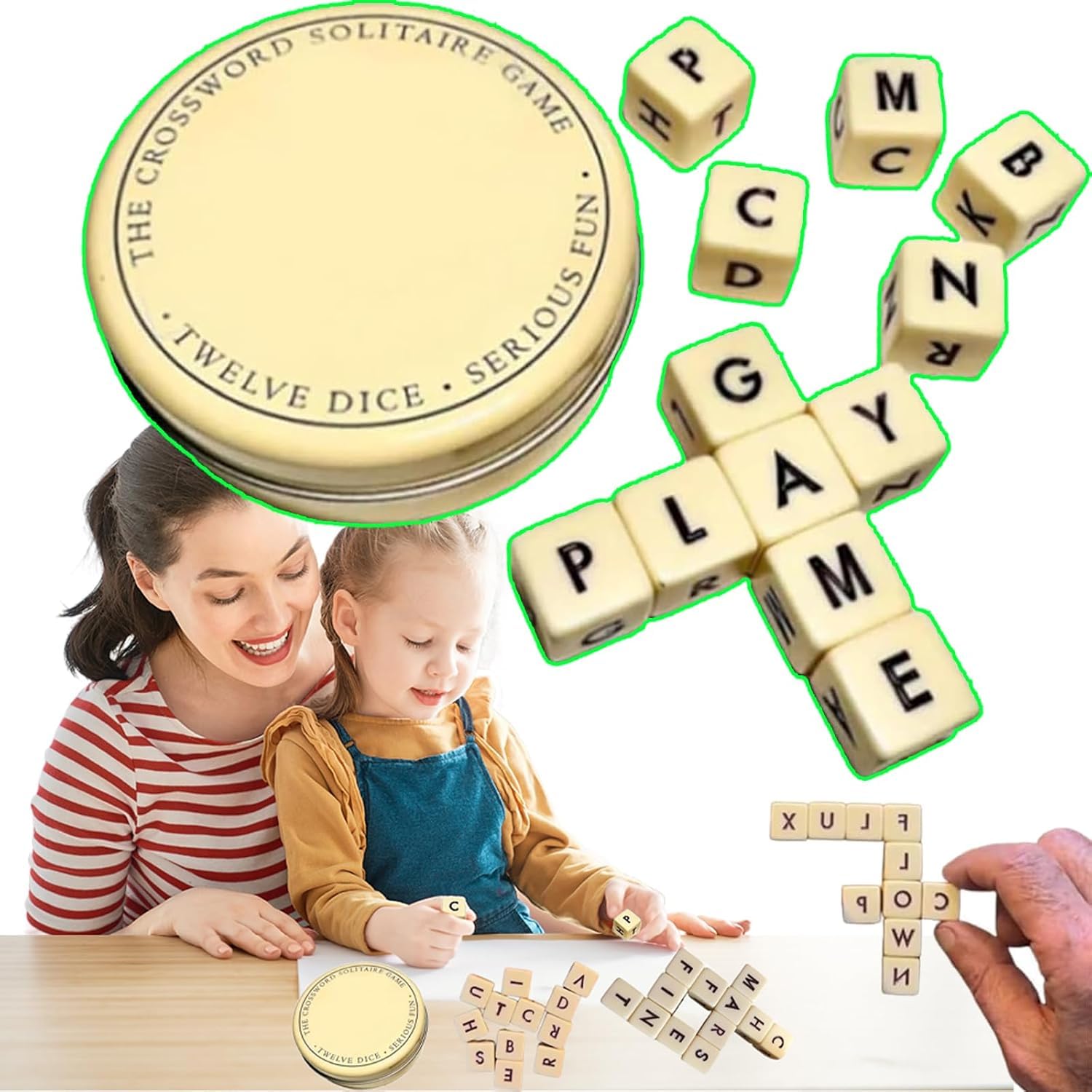 Amazon.com: The Crossword Solitaire Game, Crossword Solitaire Dice Game ...