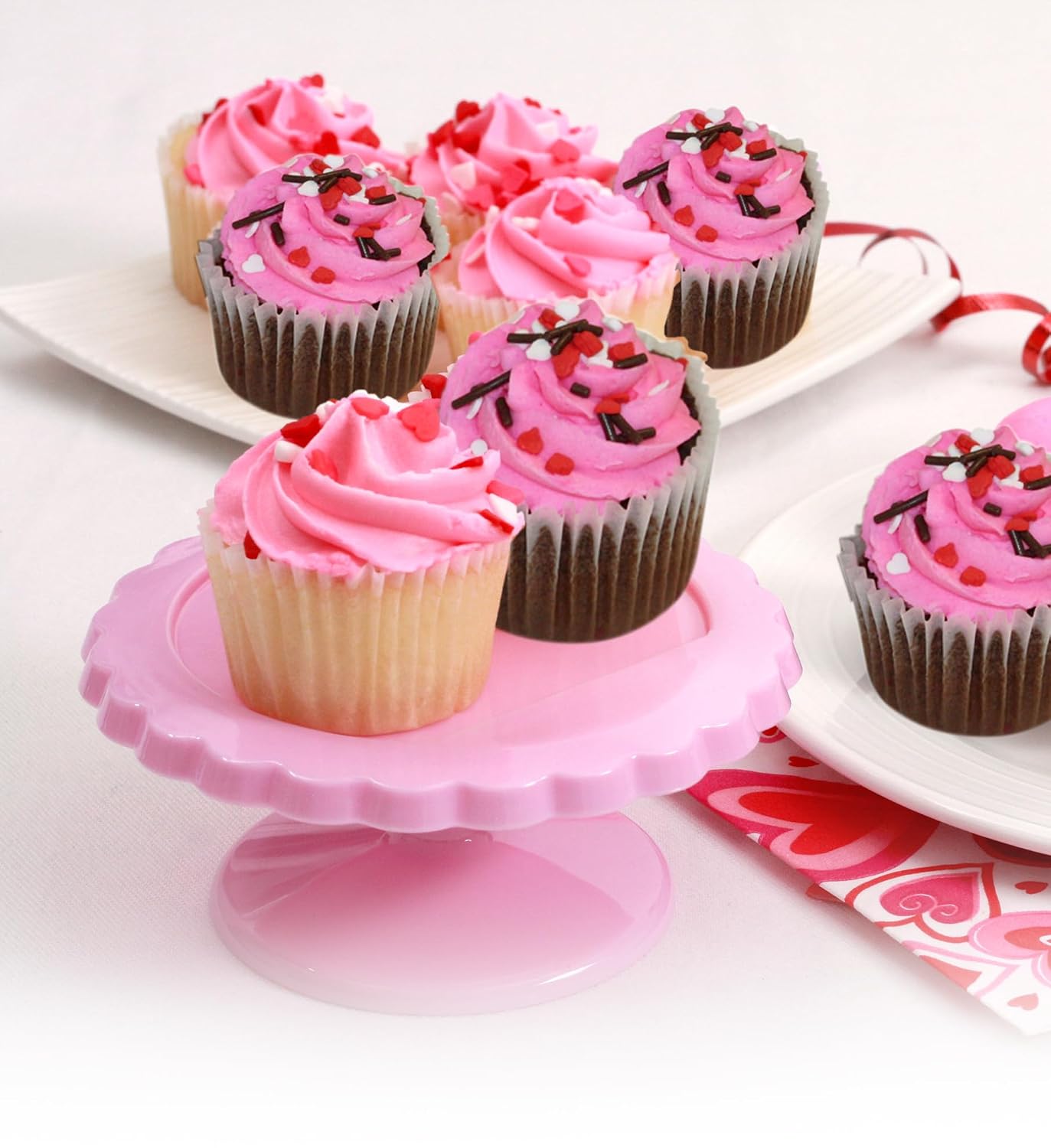 Amazon.com: two-bite, Valentine's Day Vanilla Mini Cupcakes, 12pk ...