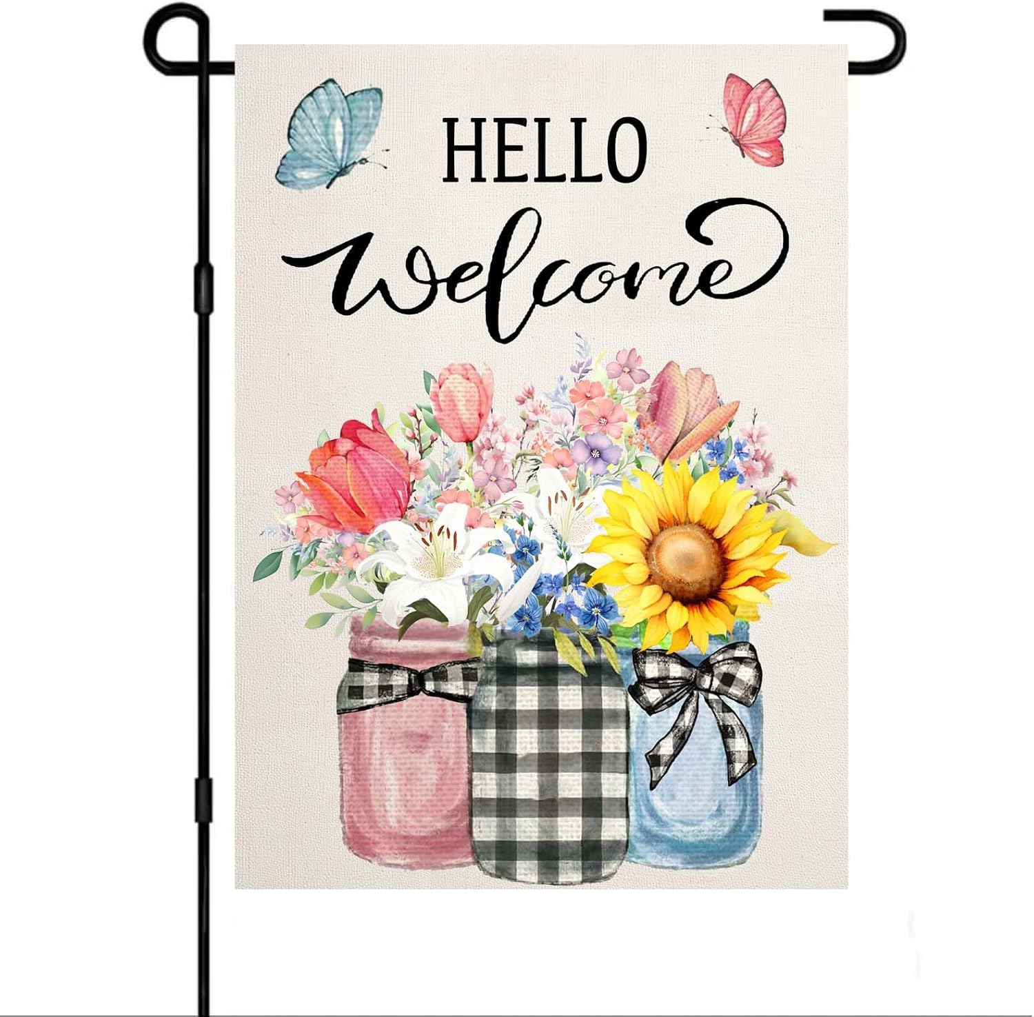 Amazon.com : Spring Summer Garden Flag 12x18 Inch Vertical Double Sided ...