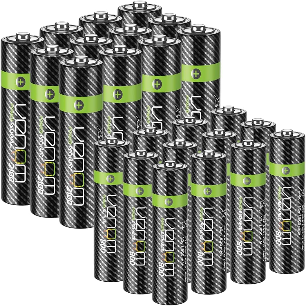 Venom Power Recharge - Premium Rechargeable AA/AAA Batteries (includes ...