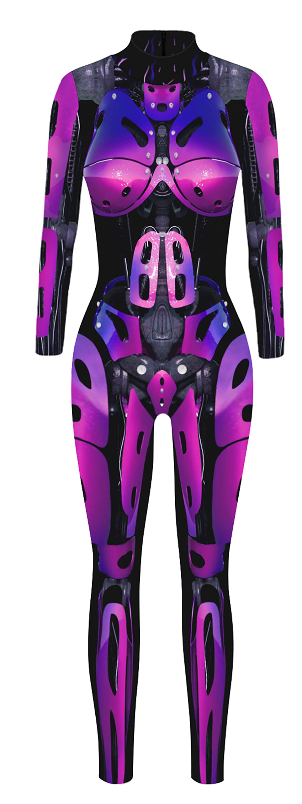SEAUR Halloweenkostuum damesskelet, cosplay, catsuit, overall, botten ...