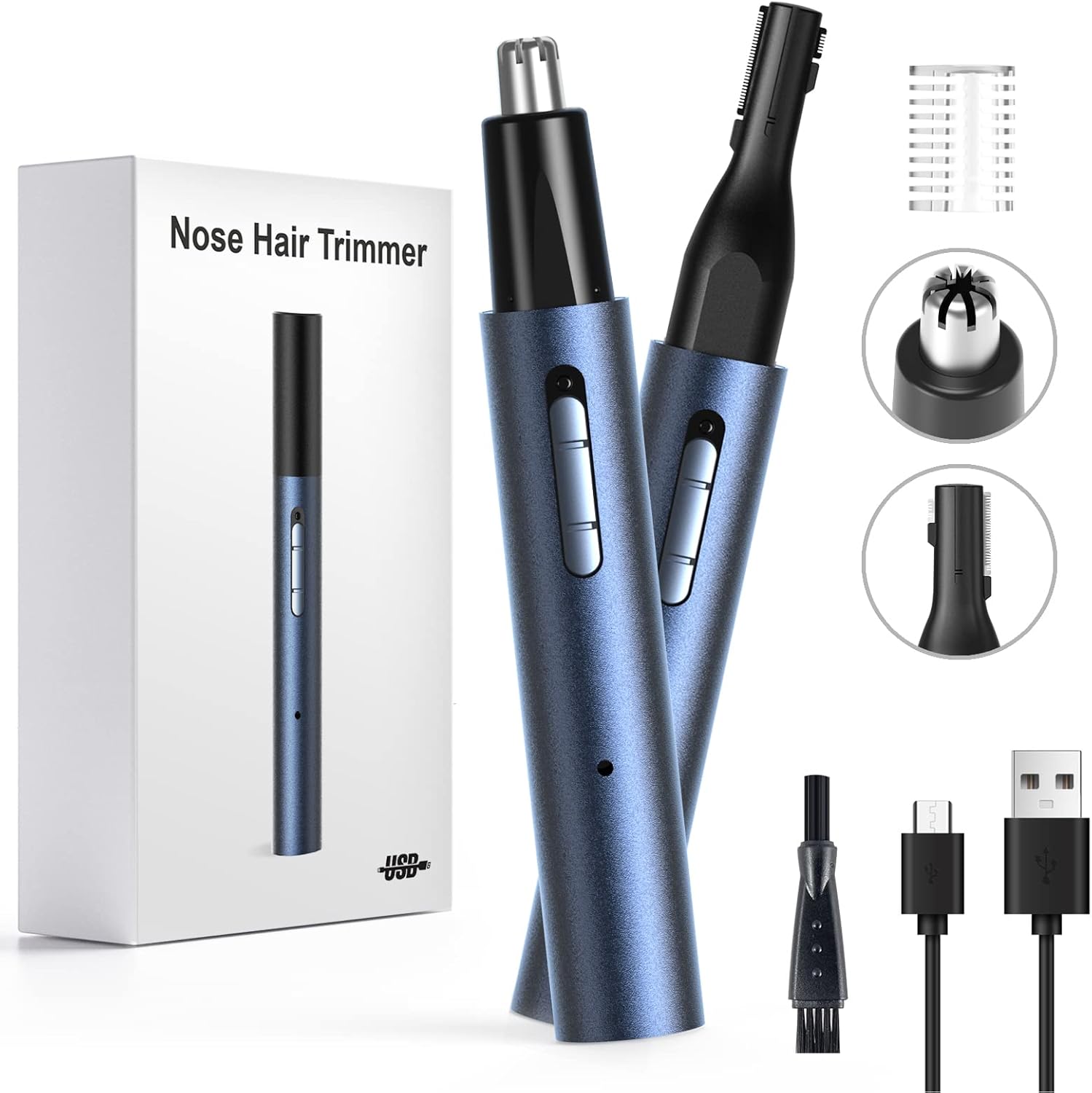 Amazon.com: AHHFEI Nose & Ear Hair Trimmer, 5 in 1 Rechargeable USB ...