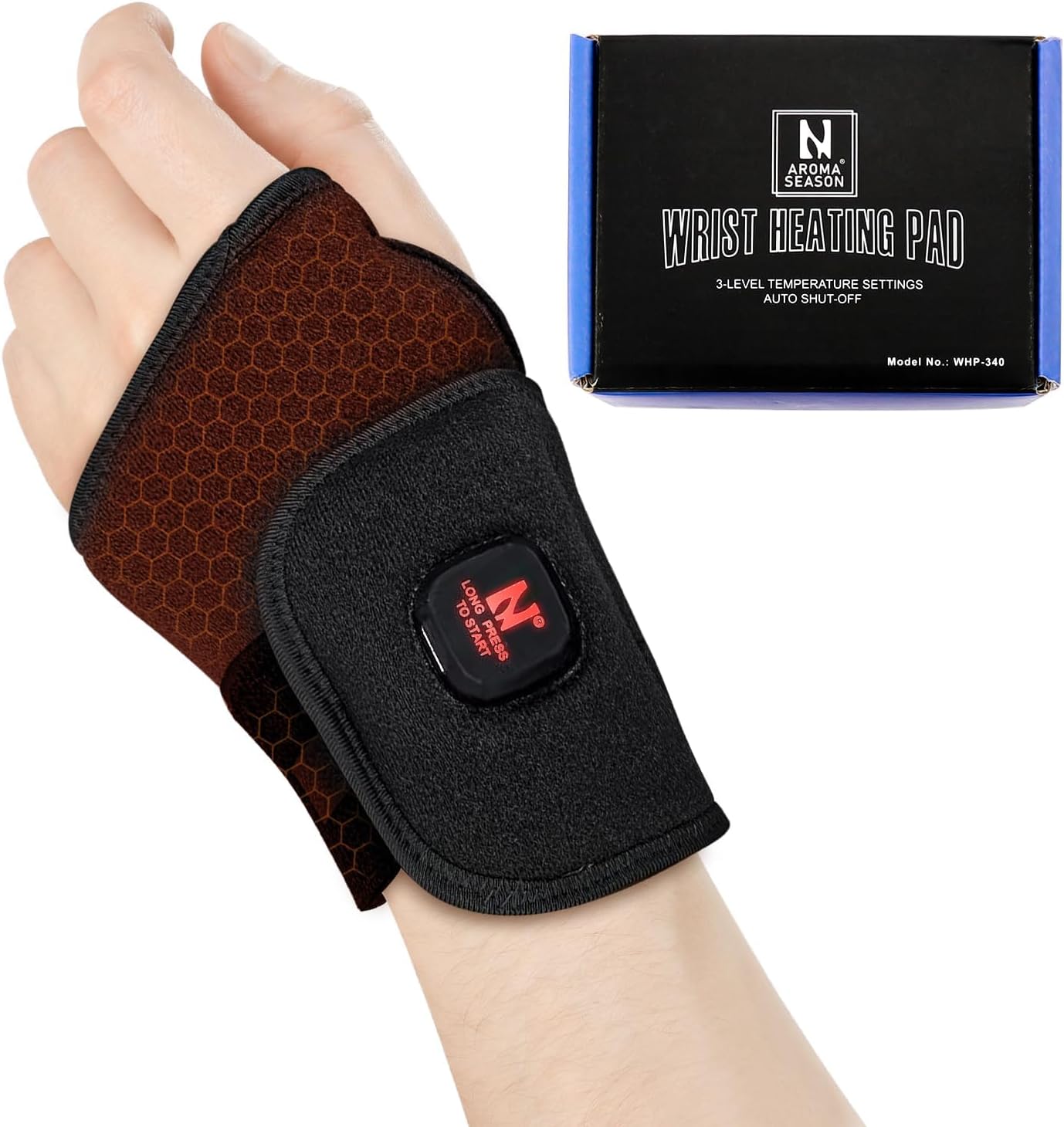 Amazon.com: Aroma Season Heated Wrist Wrap, Carpal Tunnel Relief ...